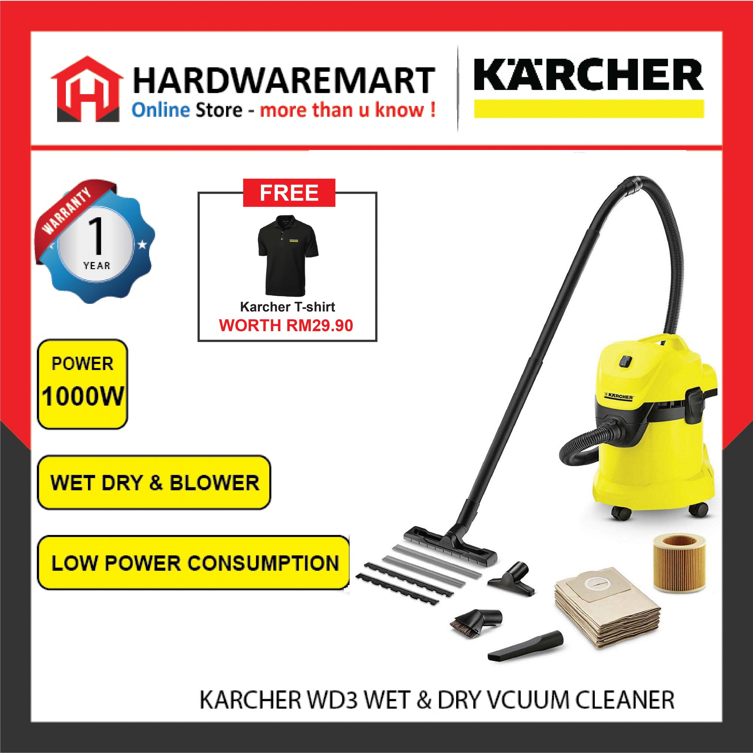 Karcher WD3 Wet & Dry Multipurpose Vacuum Cleaner - Karcher Vacuum ...