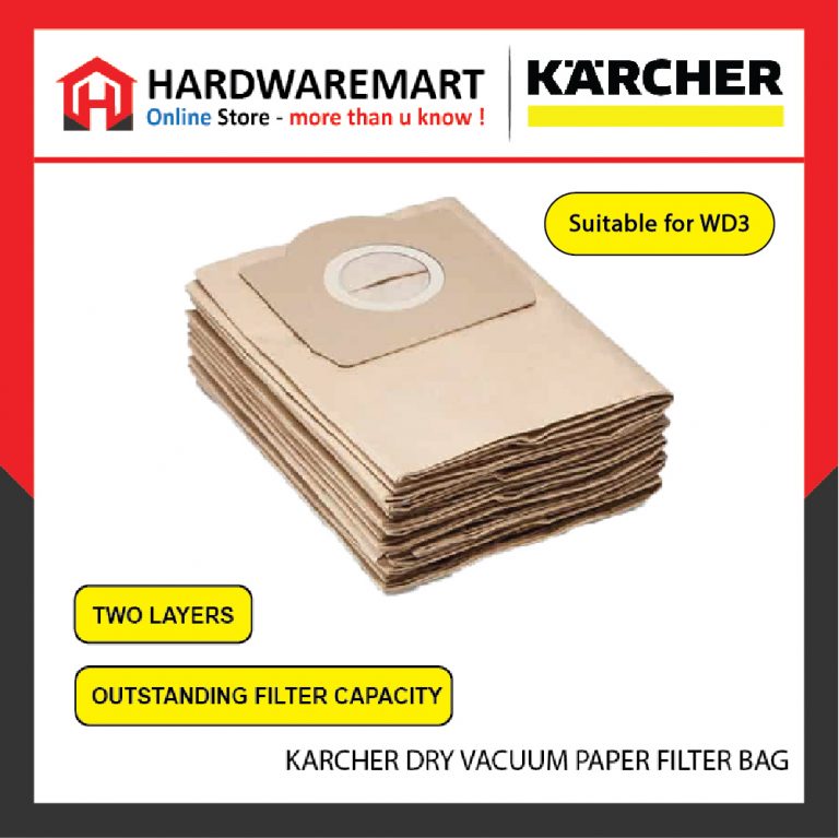 Karcher Dry Vacuum Paper Filter Bag (5pcs/Pack)