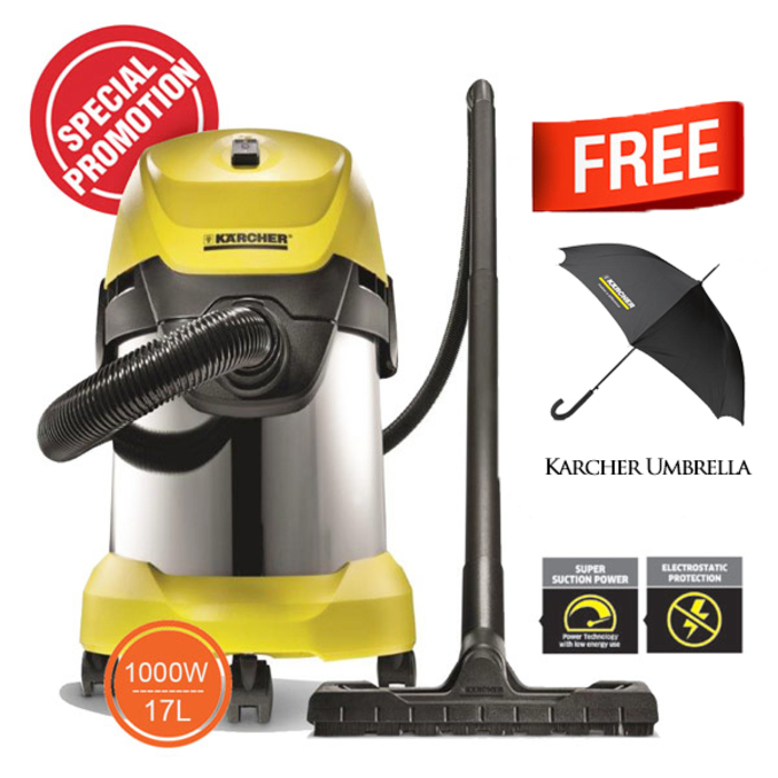 Karcher WD3 Premium Wet & Dry Vacuum Cleaner - Karcher Vacuum Cleaner Distributor HardwareMart