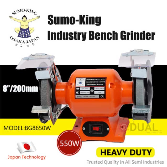 SUMO KING 8" 650W Heavy Duty Industry Bench Grinder