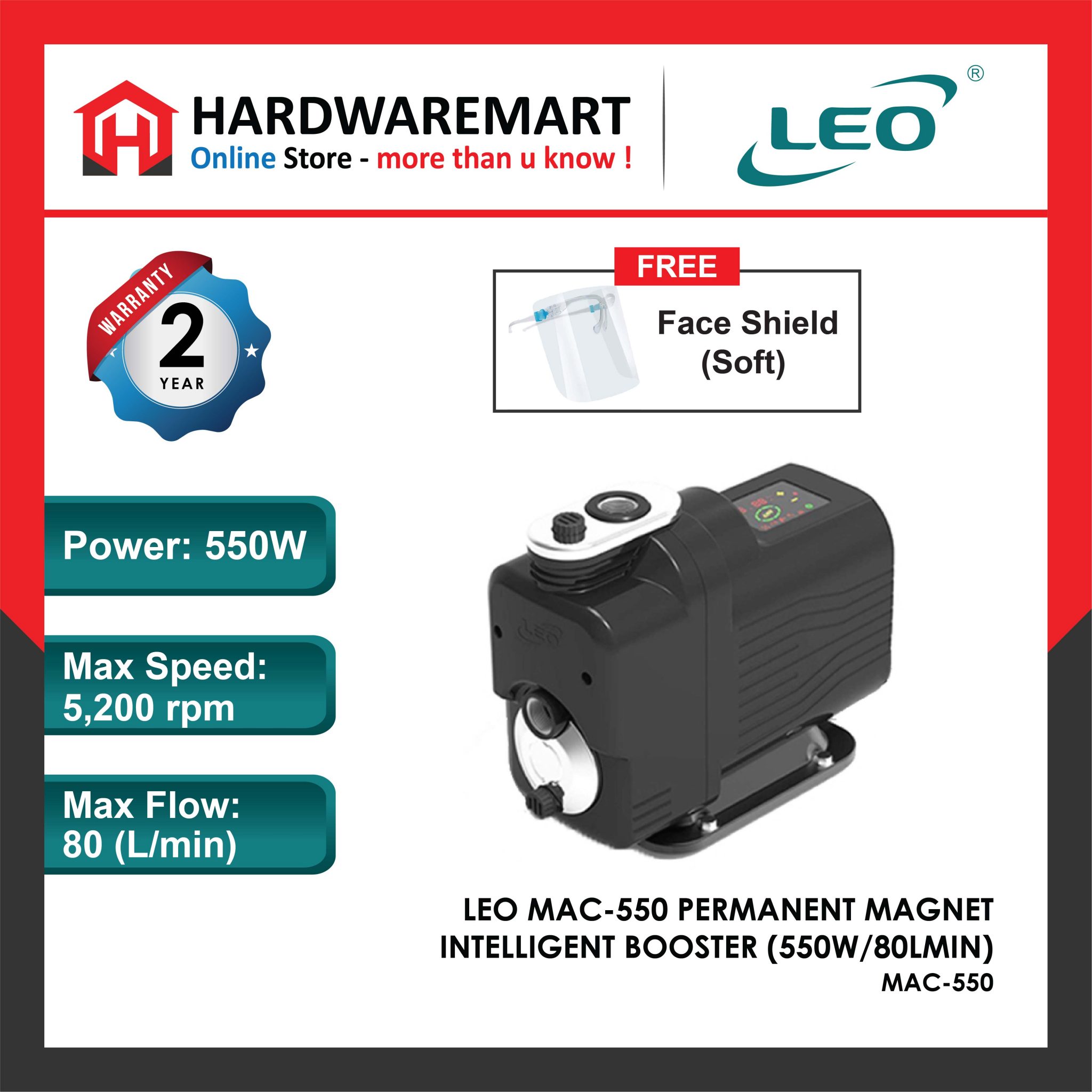 LEO MAC-550 Intelligent Booster: Permanent Magnet, Efficient | HardwareMart