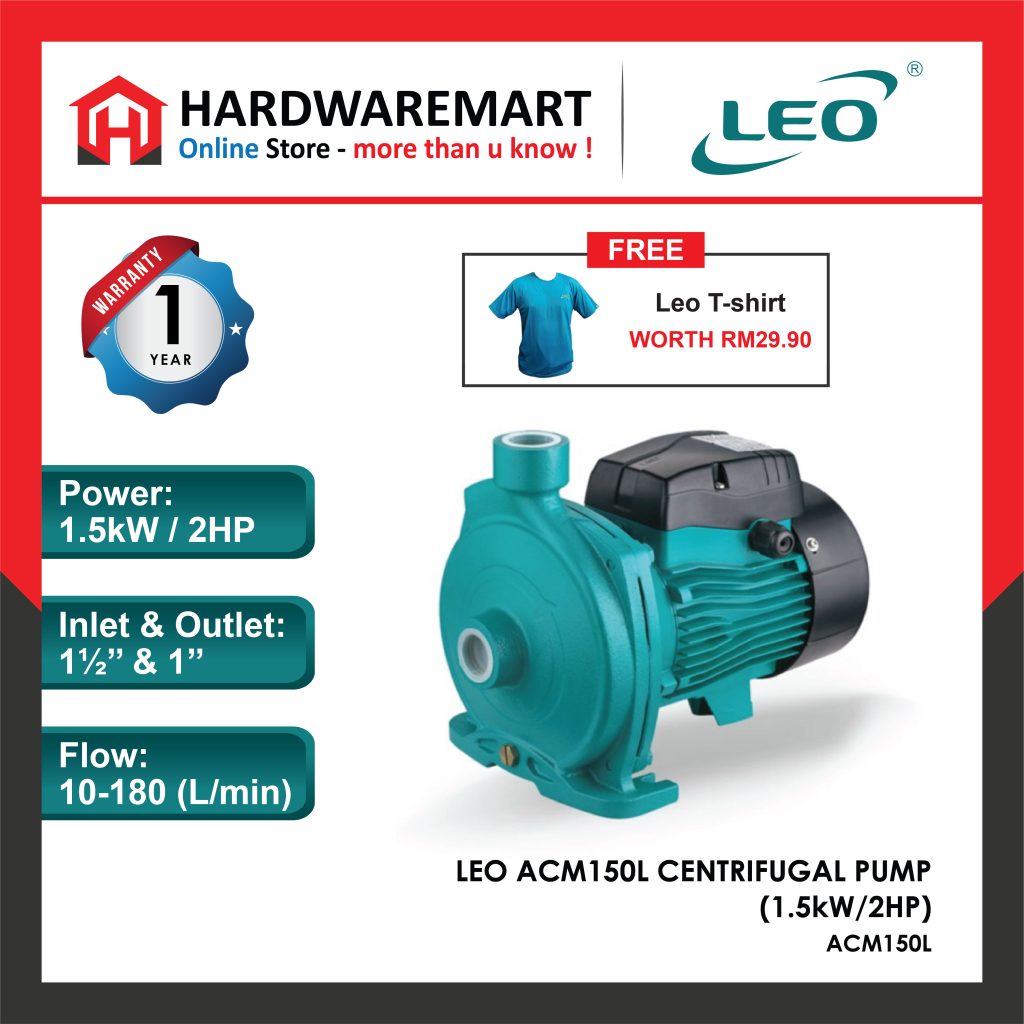 LEO ACM150L CENTRIFUGAL PUMP (1.5kW/2HP) - HardwareMart