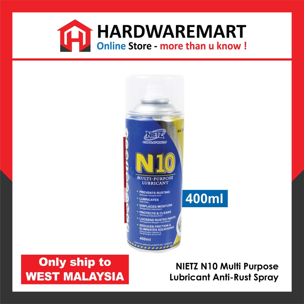 NIETZ N10 WD40 Multi Use Multi Purpose Lubricant Anti Rust Spray Karat ...