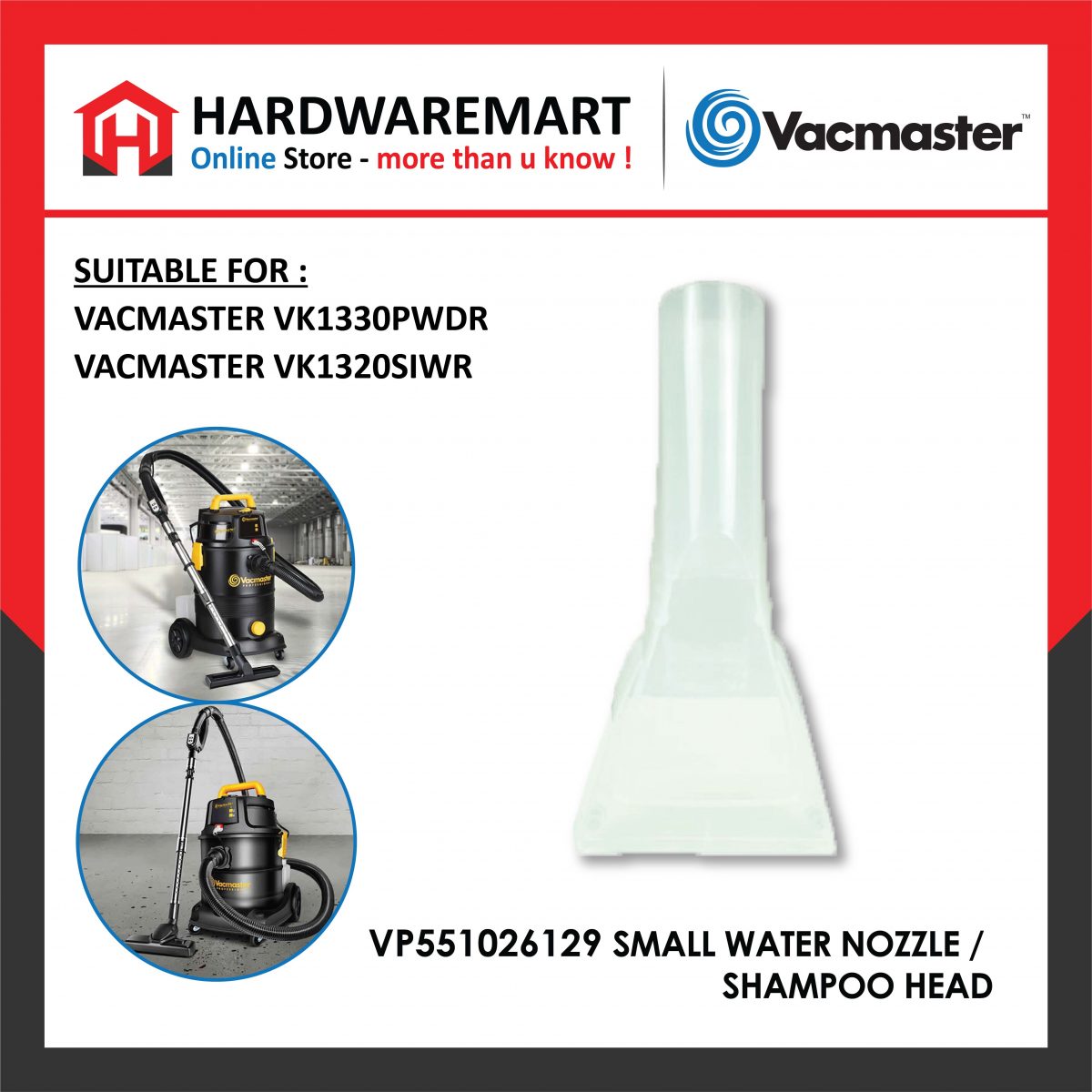 [VACMASTER SPAREPART] CARPET VACUUM CLEANER SMALL WATER NOZZLE ...