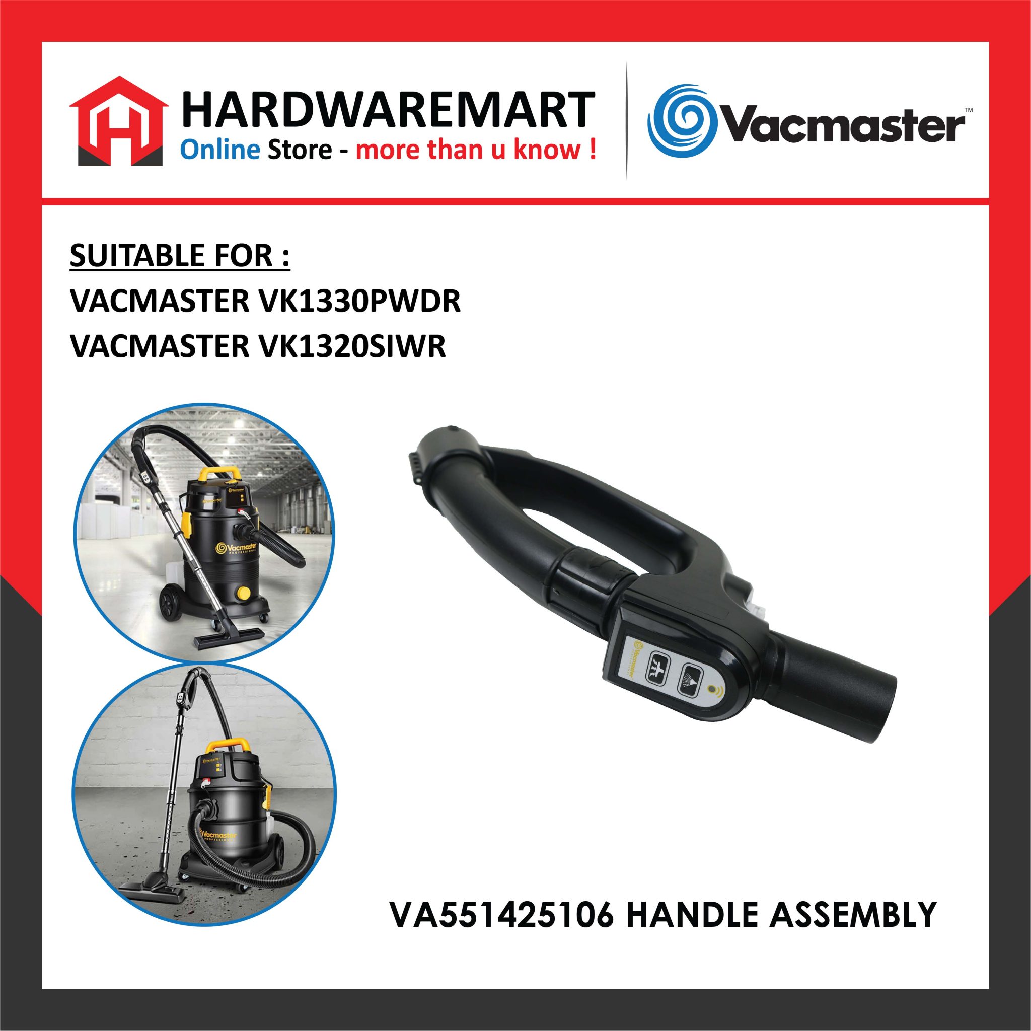 [VACMASTER SPAREPART] CARPET CLEANER HANDLE ASSEMBLY - VA551425106 ...