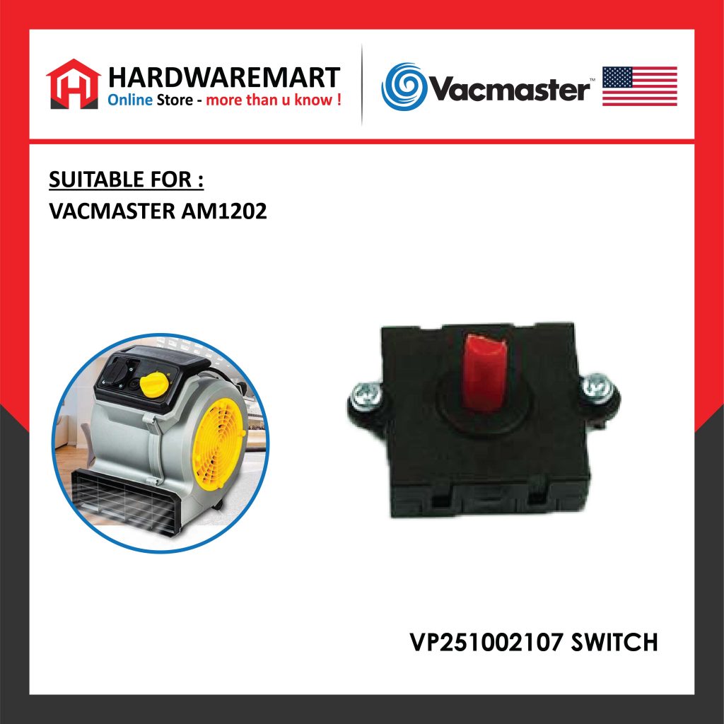 [VACMASTER SPAREPART] MINI BLOWER SWITCH - VP251002107 - HardwareMart