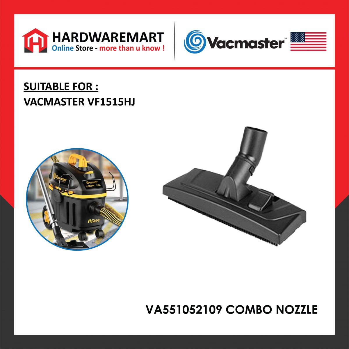 [VACMASTER SPAREPART] VACUUM CLEANER COMBO NOZZLE - VA551052109 ...