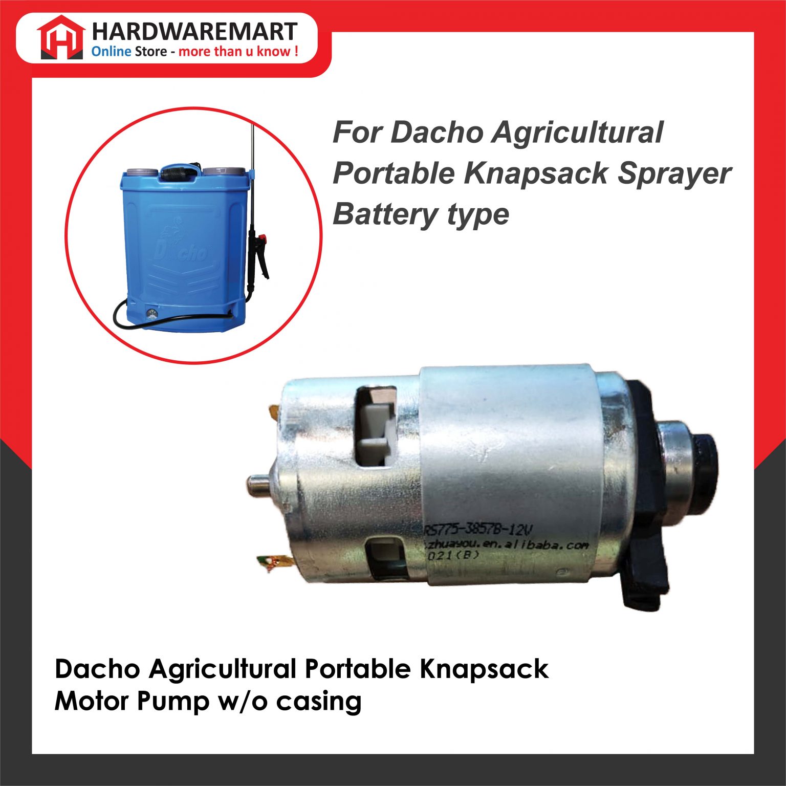 [DACHO SPRAYER ACCESSORIES] Agricultural Portable Knapsack Motor Pump w ...