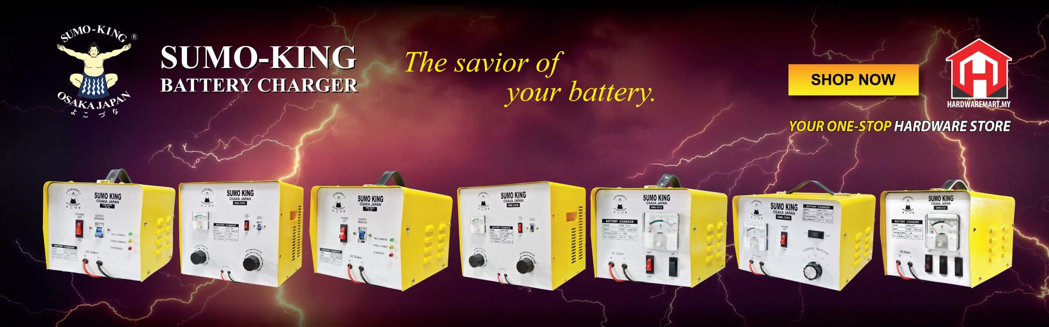 Safe your vehicle battery with Sumo King Car Battery Charger - HardwareMart
