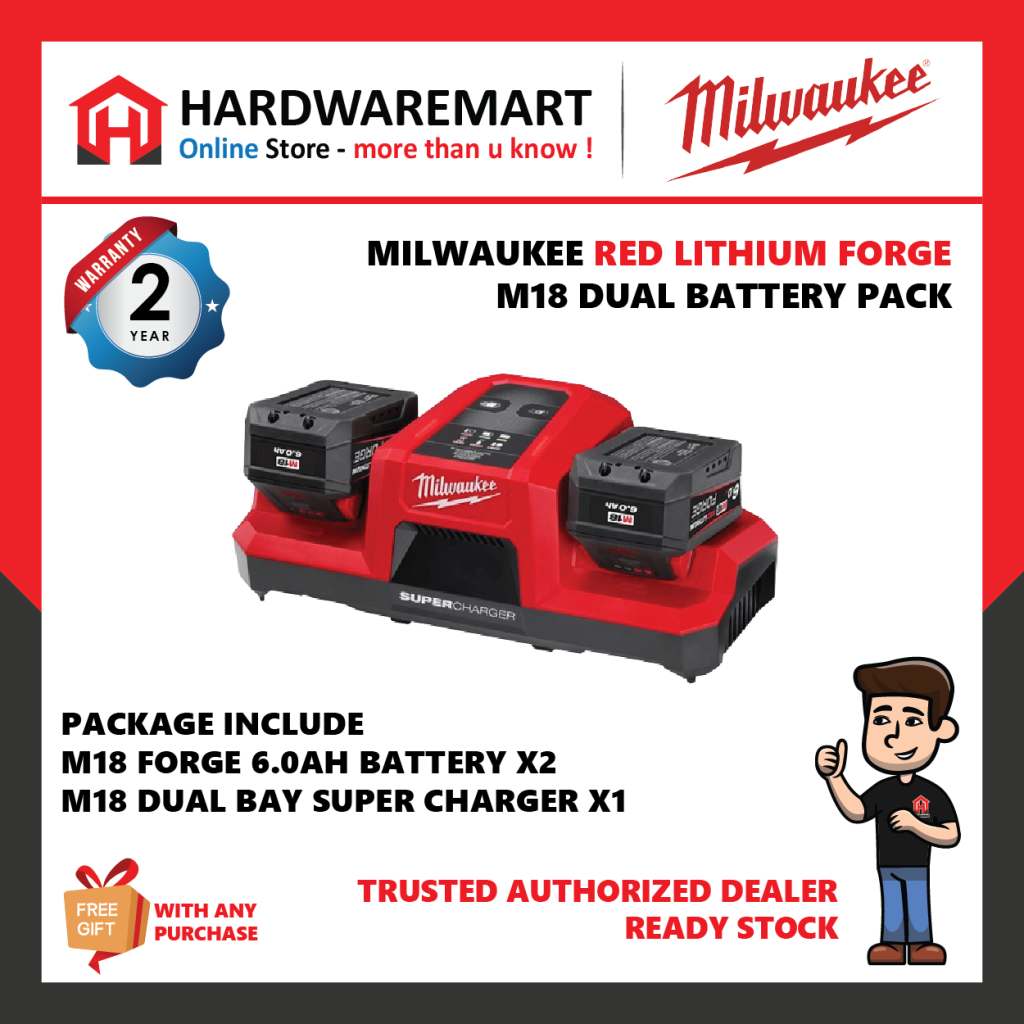 MILWAUKEE M18 Forge 6.0AH Dual Battery Pack | HardwareMart